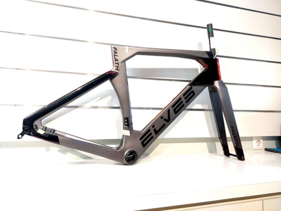Jual Frame Elves Falath Evo Disc Brake Black Red Chameleon & Matt Gun ...