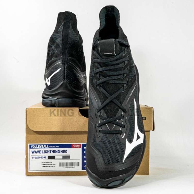 Jual Sepatu Volley Mizuno Wave Lightning Neo Black V1ga200208 Original ...