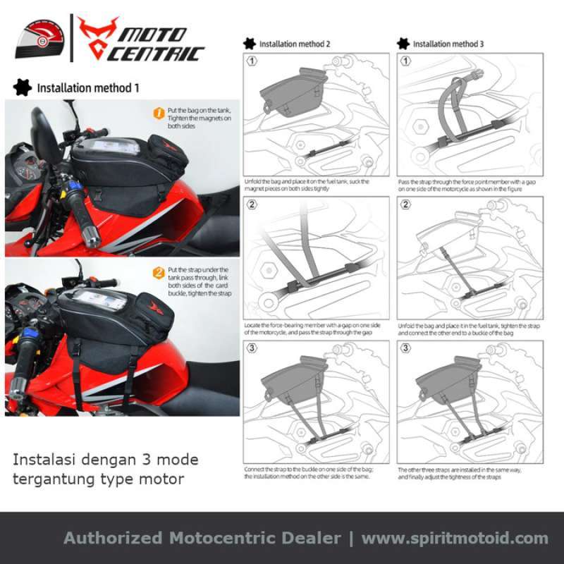 Jual Motocentric Tank Bag With Phone Holder | Tas Tangki Motor Touring ...