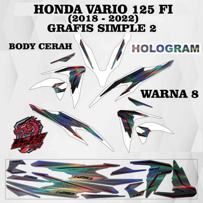 Promo Stiker Striping Vario 125 Led 2018-2022 Simple 2- Stiker Decal ...