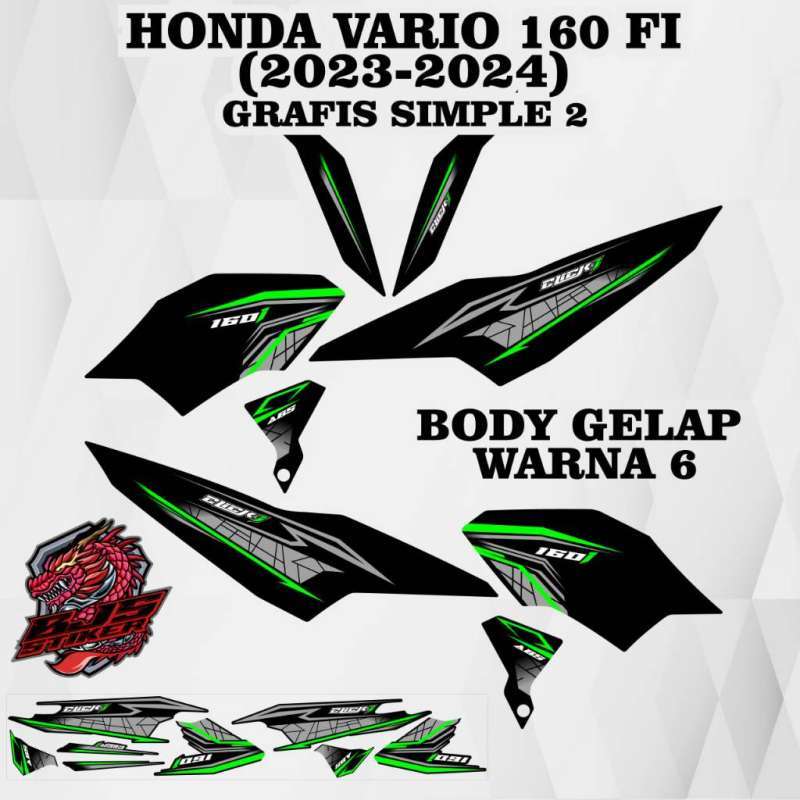 Promo Stiker Striping Vario 160 New 2024 Simple 2- Stiker Decal Honda ...