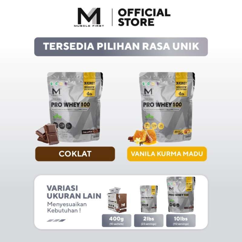 Jual Muscle First Pro Whey 100 4lbs/1800gr - M1 Whey Susu Protein ...