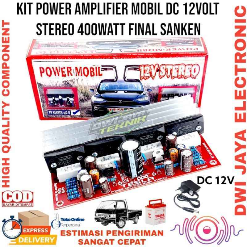Jual Kit Power Amplifier Mobil Dc 12volt Stereo 400watt Final Sanken Di ...