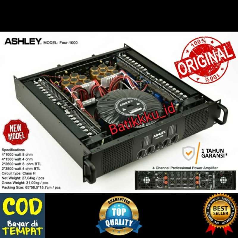 Jual Power Ashley Four 1000 Four1000 Original 4x1000 Watt 4ch Class H ...