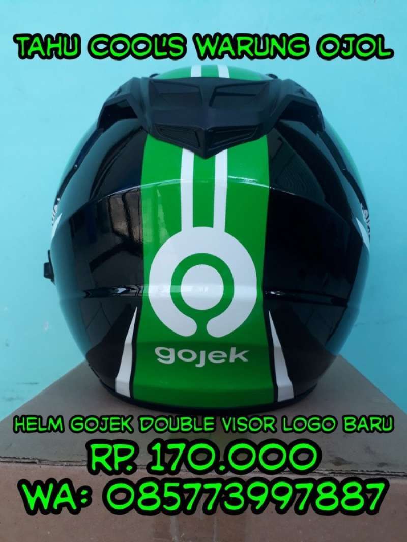 Jual Original Helm Gojek Logo Baru Double Visor Packing Kardus Di ...