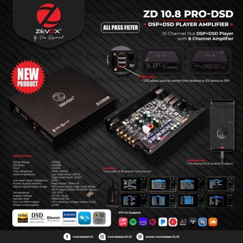 Jual Procesor 10 Ch Zevox Zd 10.8 Pro Dsd Built In Power 8 Chanel Hi ...