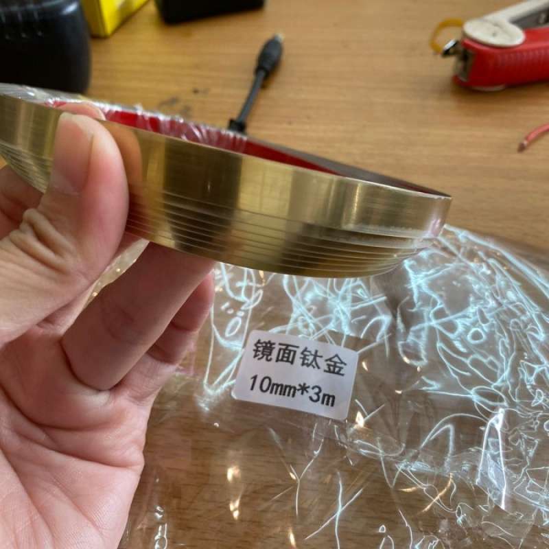 Jual List Plat Strip Mirror Gold Stainless Steel List Plat Gold ...