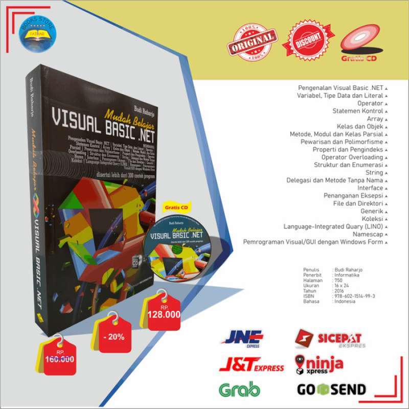 Promo Original Buku Mudah Belajar Visual Basic.net 300 Contoh Program Cd Diskon 23% Di Seller ...