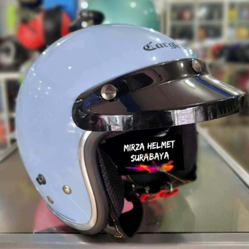Jual Helm Cargloss Cfm List Chrome Light Blue - M Di Seller Tombstone ...
