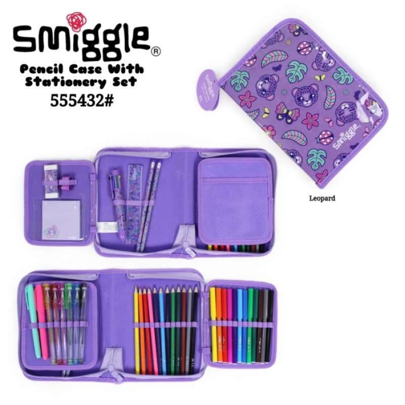 Jual Smiggle Midi Zip Kit/pencil Case Smiggle/smiggle Shark Budz ...