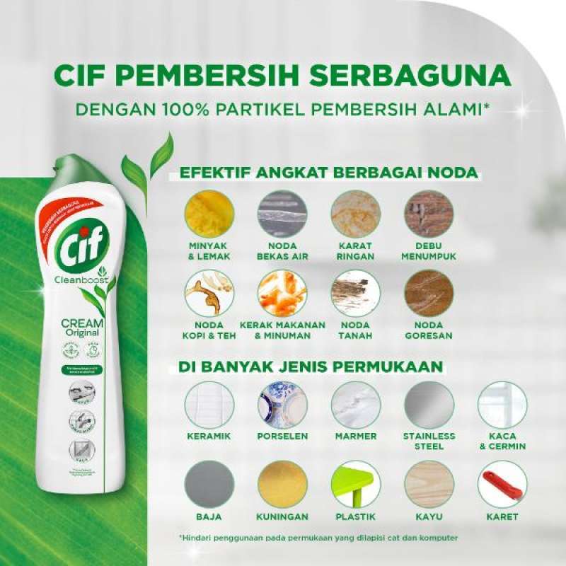 Promo Smg/jog/solo - Cif Cream Pembersih Serbaguna Original Botol [660 ...