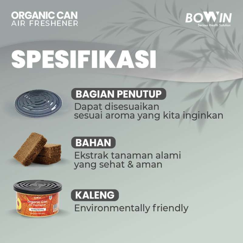 Jual Bowin Parfum Mobil Organic Can Pewangi Pengaharum Ruangan Aroma ...
