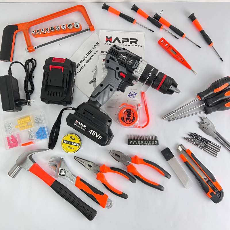 Promo Apr Bor Cordless Type Ap17 48v Brushless Mesin Bor Baterai Drill ...