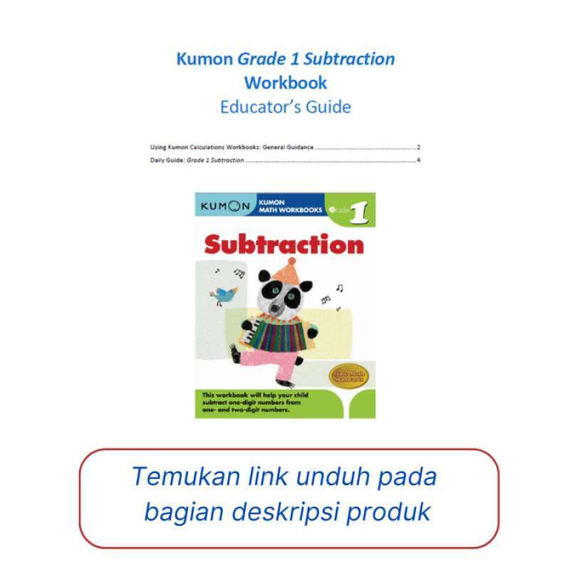 Promo Buku Anak - Kumon - Grade 1 Subtraction Diskon 23% Di Seller Sumijayeti Store - Kebon ...