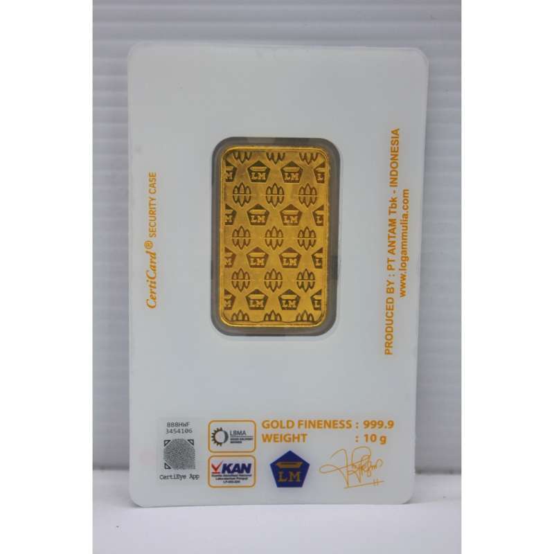 Jual Logam Mulia 10 Gram Antam New Press Di Seller Logam Mulia ...