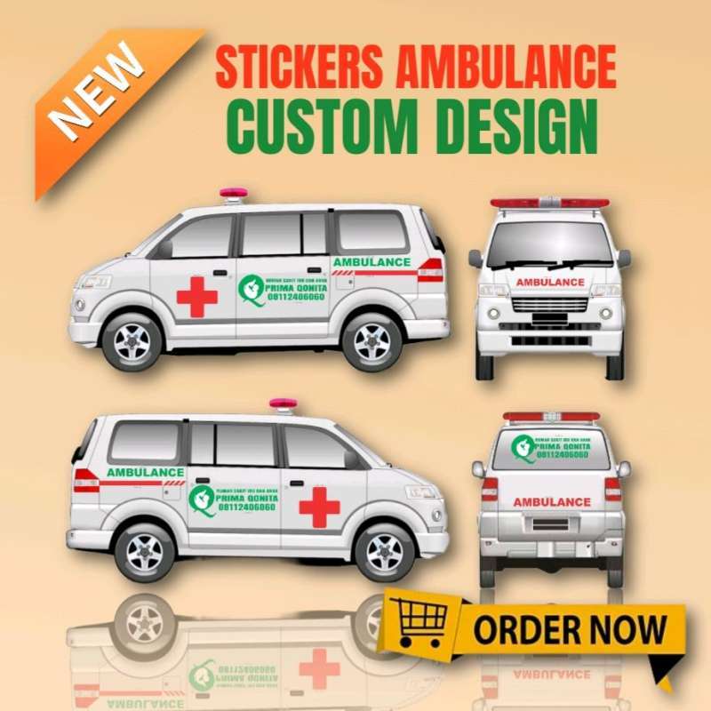 Jual Sticker Mobil Ambulance Apv Custom Nama Intansi Sendiri Di Seller ...