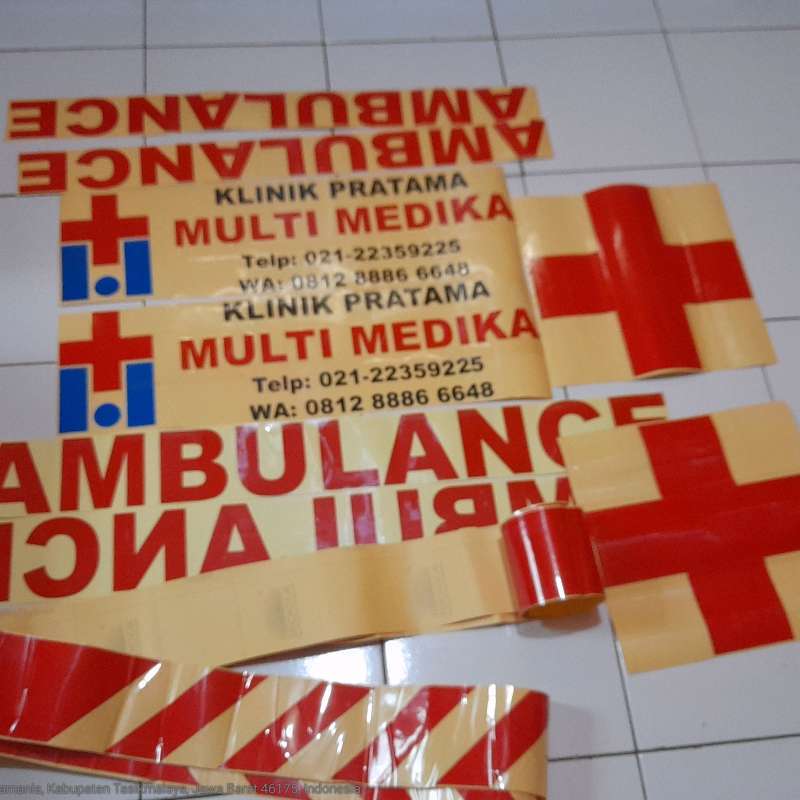 Jual Sticker Mobil Ambulance Apv Custom Nama Intansi Sendiri Di Seller ...