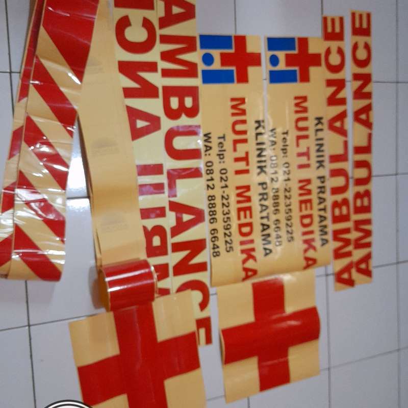 Jual Sticker Mobil Ambulance Apv Custom Nama Intansi Sendiri Di Seller ...