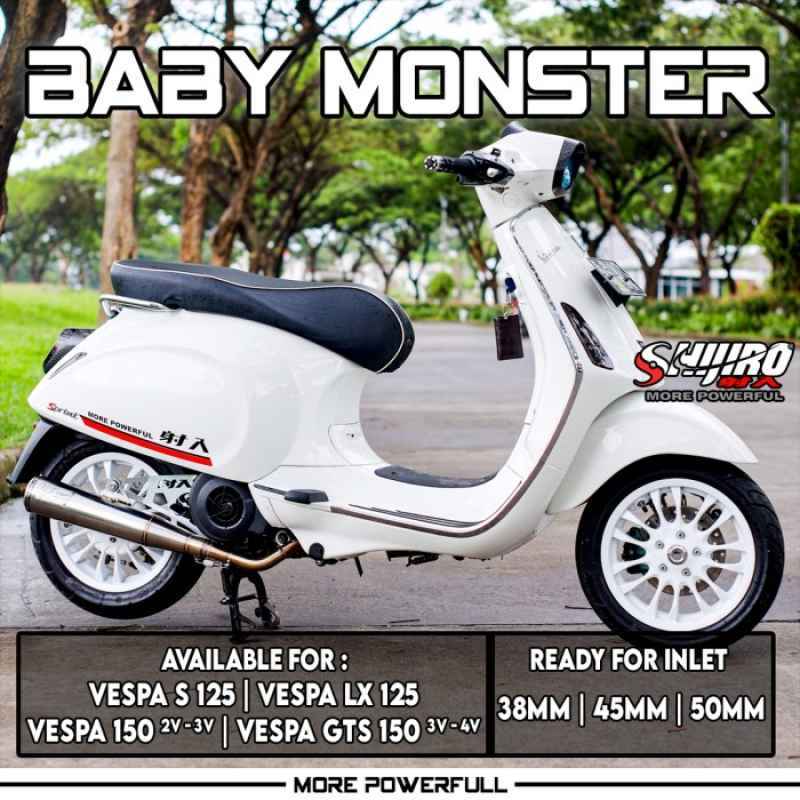 Promo Knalpot Shijiro Type Baby Monster For Vespa Sprint Primavera Lx S ...