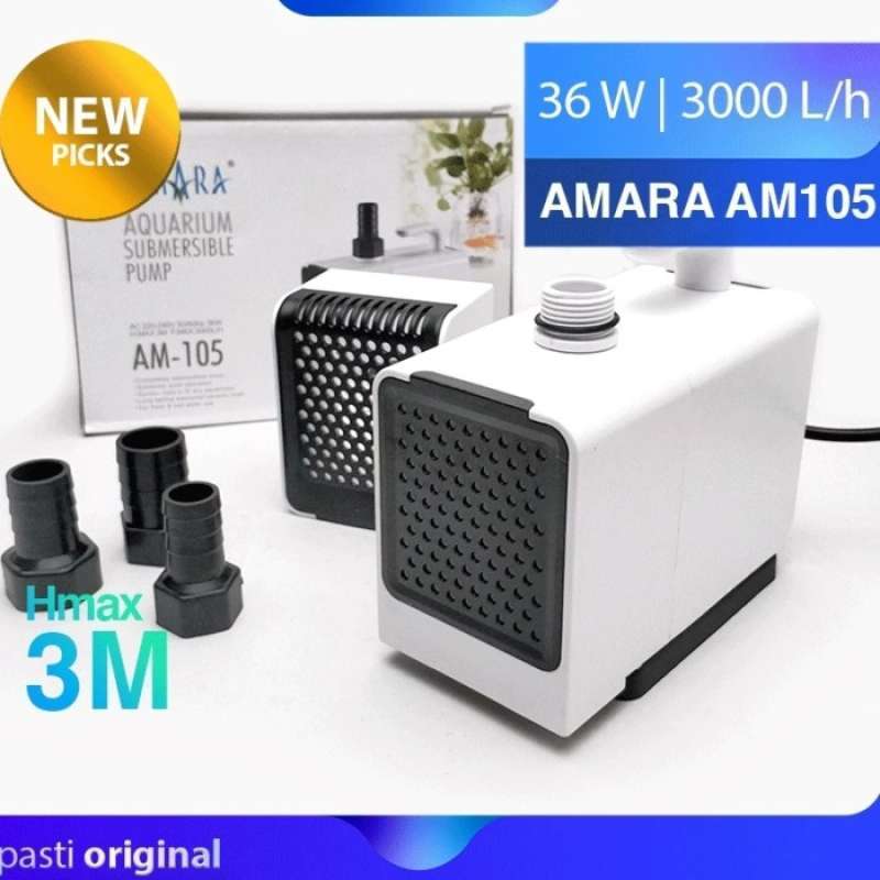 Jual Mesin Pompa Celup Amara Am 105 Powerhead Aquarium Kolam Amara ...