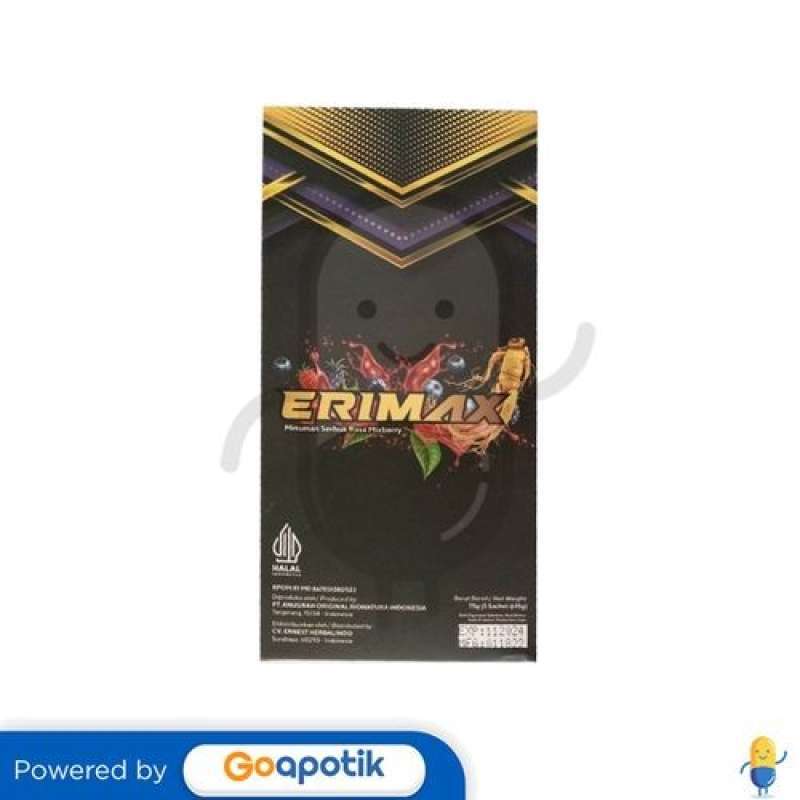 Promo Erimax Minuman Serbuk Rasa Mixberry 15 Gram Box 5 Sachet Diskon ...