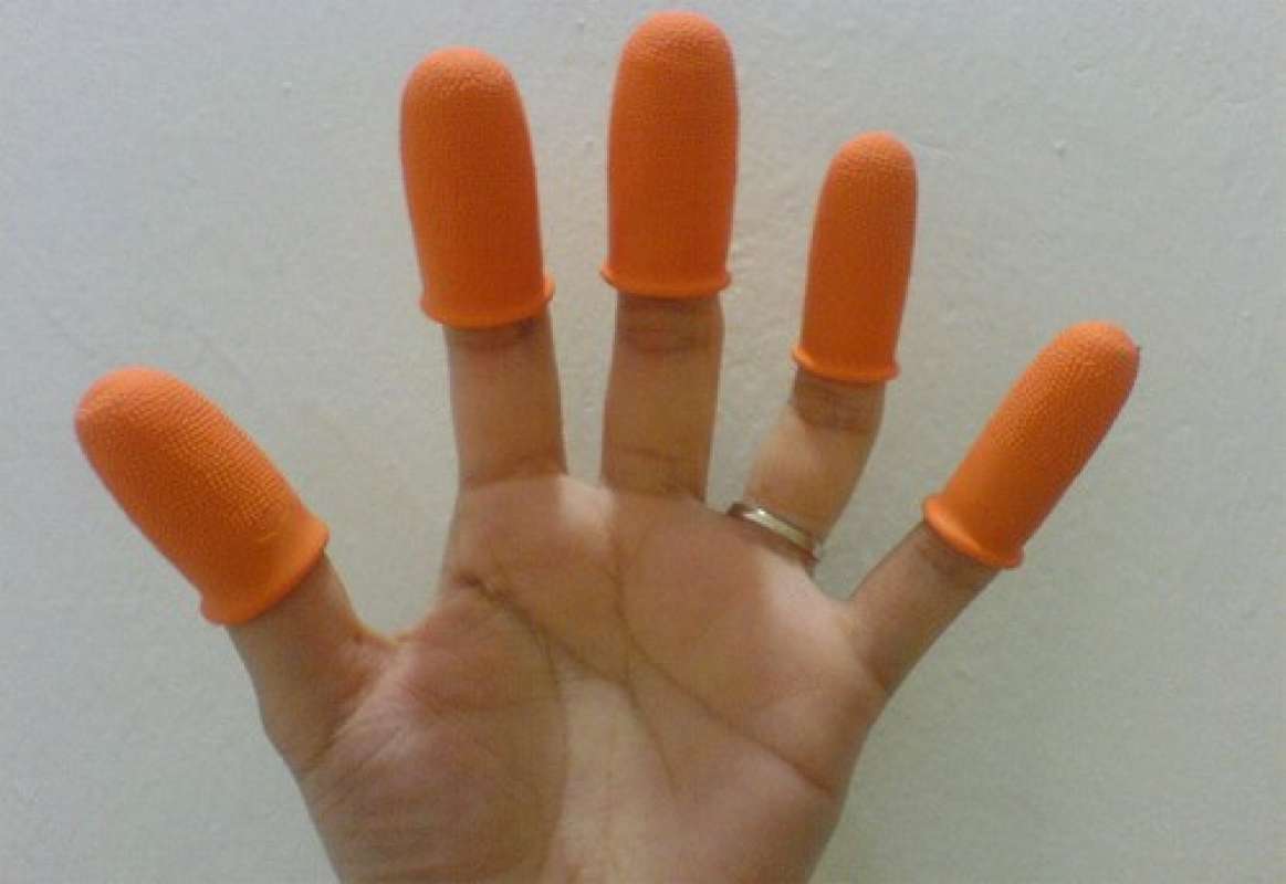 Promo Finger Stall Orange Size S & M (1 Bungkus Isi 300pcs) Diskon 23% ...