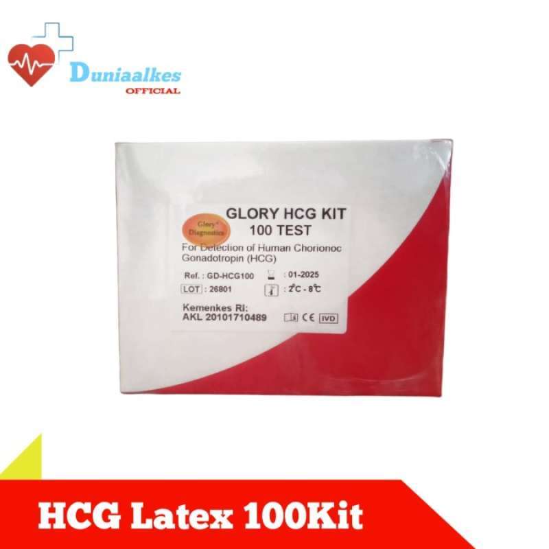 Promo Reagen Hcg Latex Kit 100 Test Glory Diagnostics Diskon 23% Di ...