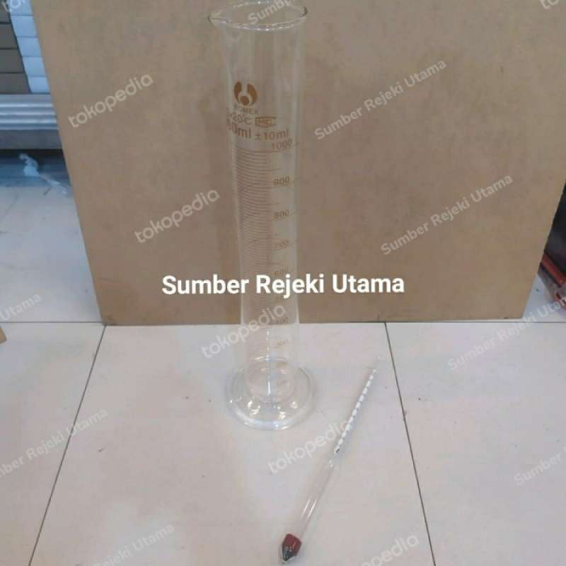 Promo Hydrometer Solar / Glass Hydrometer 800 - 900 Ml / 1 Set Diskon ...