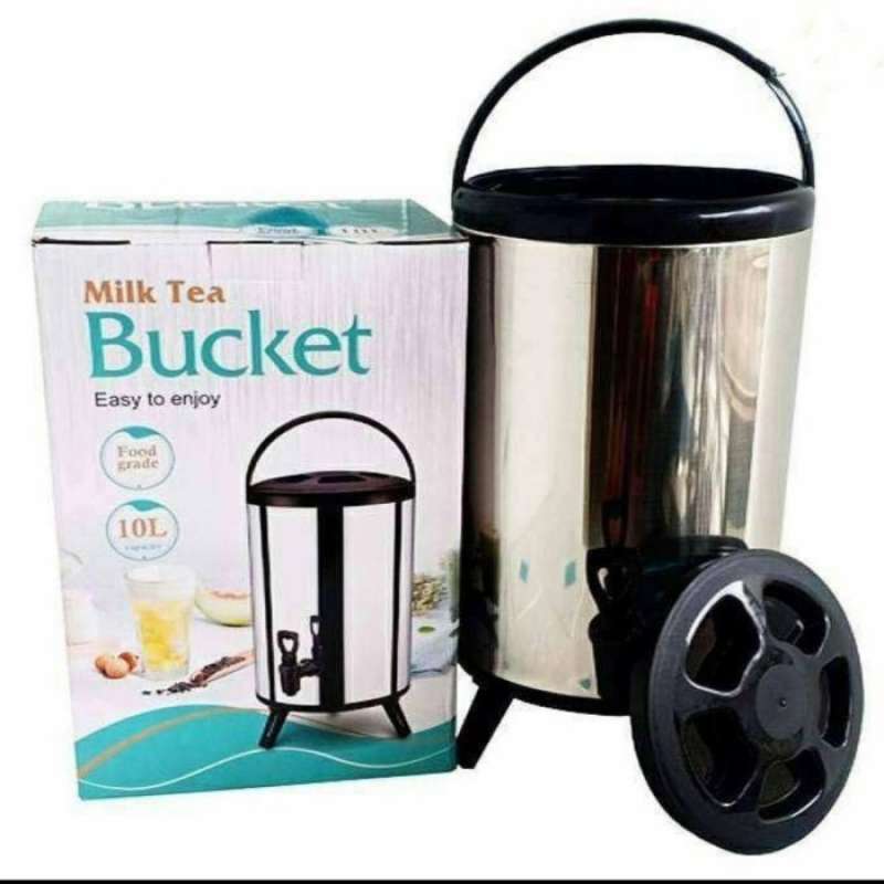 Jual Milk Tea Bucket 10 Liter Termos Panas Dingin 10l Stainless Di ...