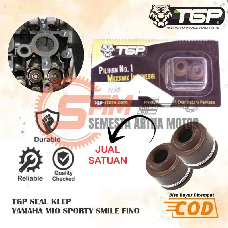 Jual Tgp Seal Klep Sil Seals Yamaha Mio Sporty Smile Fino Karet Ganjel Motor Satuan Di Seller ...