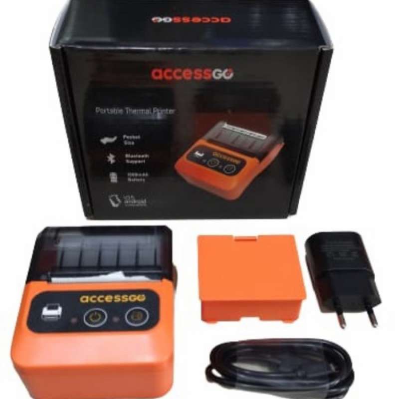 Promo Printer Bluetooth Mini Thermal 58mm Accessgo Struk Barcode Diskon ...
