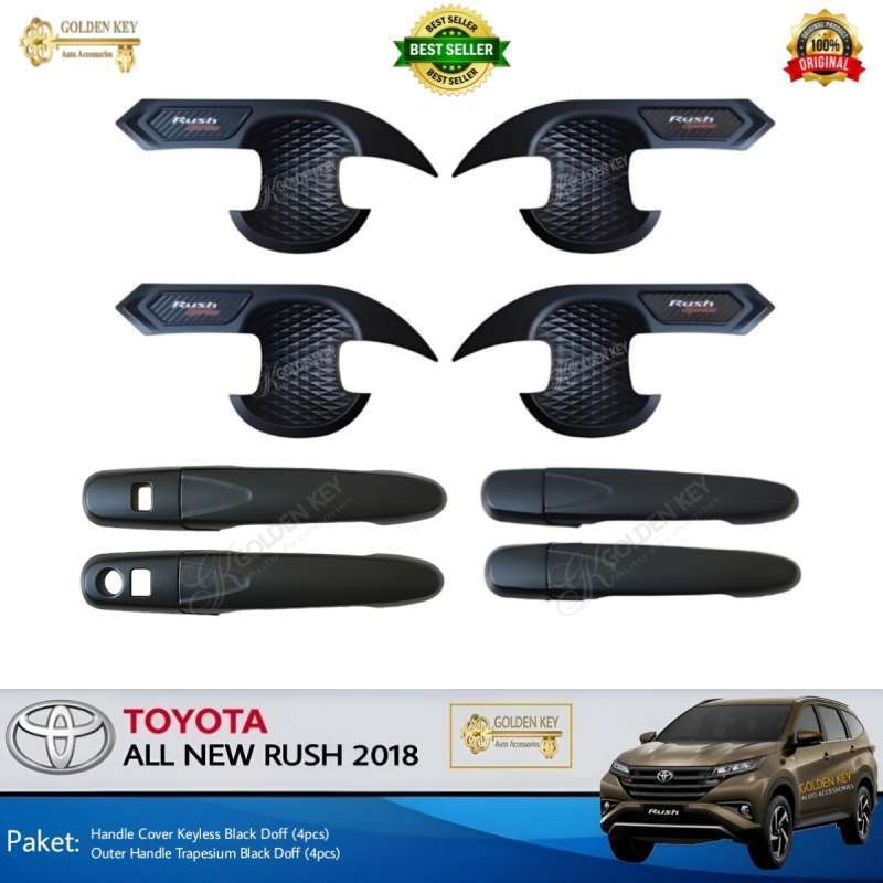 Jual Paket All New Rush 2018 Trd Sportivo Cover Handle Keyless + Outer Handle Trapesium - Black ...