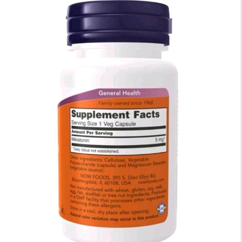 Promo Now | Melatonin 5mg 3mg - 60 180 Veg Capsules | Healthy Sleep ...