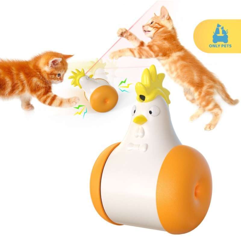 Jual Only Pets Mainan Kucing Otomatis Ayam Tumbler Dengan Suara & Laser ...
