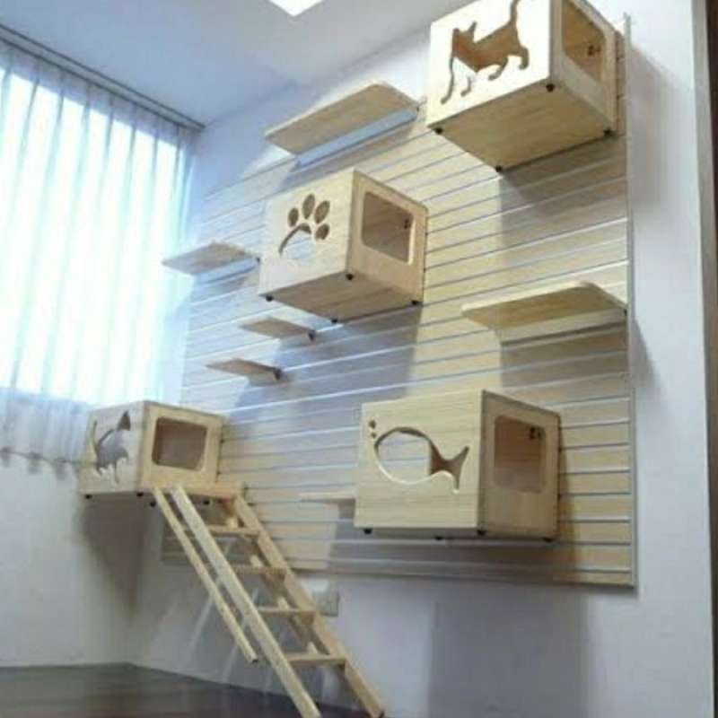 Jual Box Cat Condo Rak Lompat Dinding Mainan Kucing Tangga Dan Jembatan ...