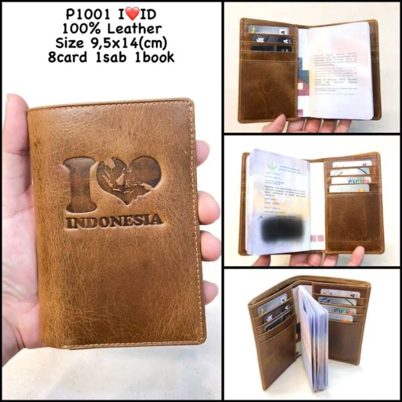 Promo Dompet Kulit Passport I Love Indonesia Original Dompet Passport ...
