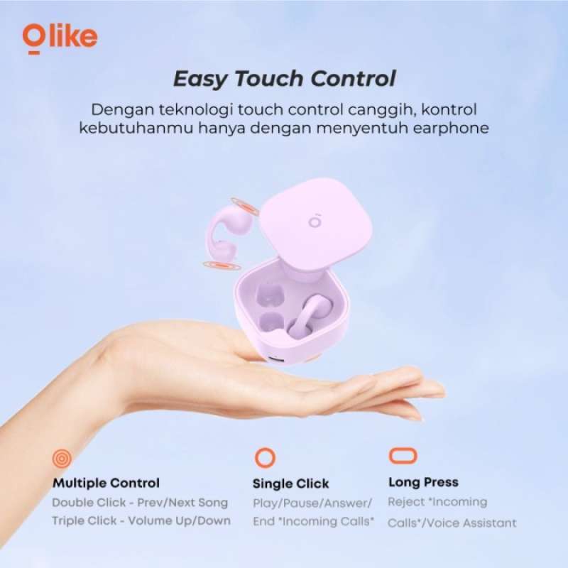 Promo Olike Ow2 Wireless Open Ear Bluetooth 5.3 Clip Ear Hifi Stereo ...