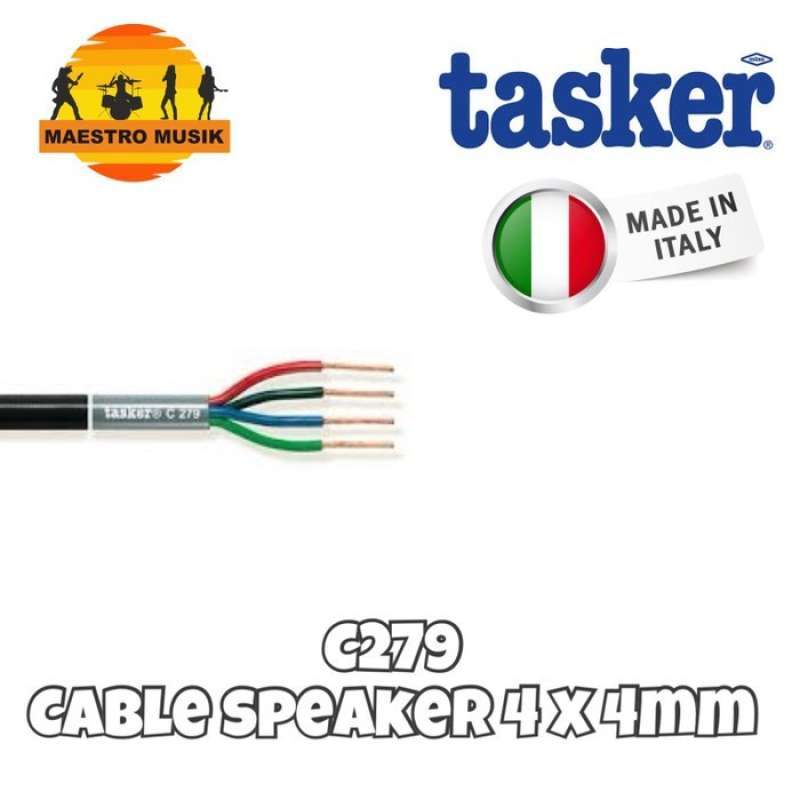 Promo Eceran @1m !! Tasker C279 - Kabel Speaker 4x4 Mm Diskon 23% Di ...