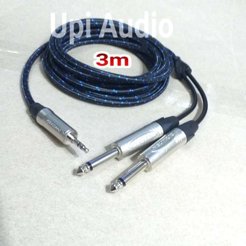 Promo Kabel Konektor 2x Akai 6.5mm To 1x 3.5mm Stereo Untuk Hp Ke Mixer ...