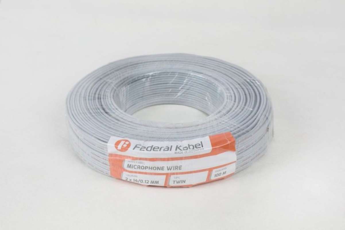 Promo Federal Kabel Microphone Stereo Twin 2x10/0.14mm 100 Meter ...
