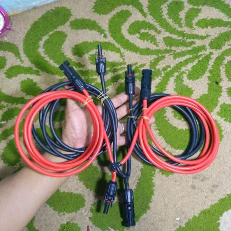 Promo 1 Set Mc4 Connector Konektor Cabang 2 2in1 Solar Panel 10 Mm 3 5 Meter Diskon 23 Di