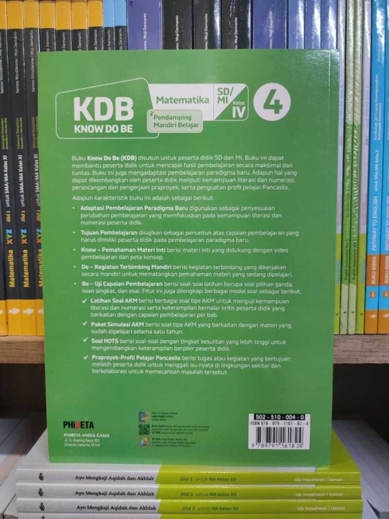 Promo Buku Kdb Know Do Be Matematika Kelas 4 Sd Kurikulum Merdeka Phibeta Diskon 23% Di Seller ...