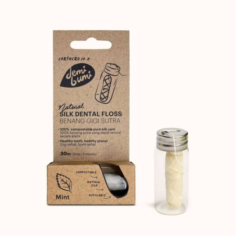 Jual Natural Silk Dental Floss / Benang Gigi Sutra Di Seller Raindrop ...