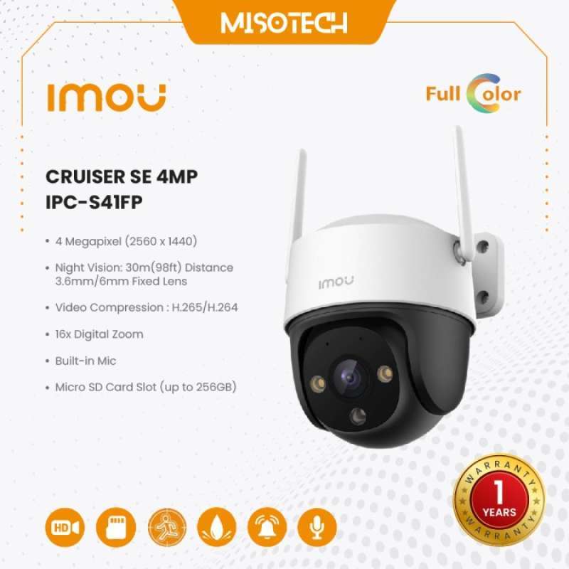 Promo Pan-tilt Wifi Kamera Cctv Imou Cruiser Se Ipc-s41fp 4mp Ip Mic Audio - No Card Diskon 50% ...
