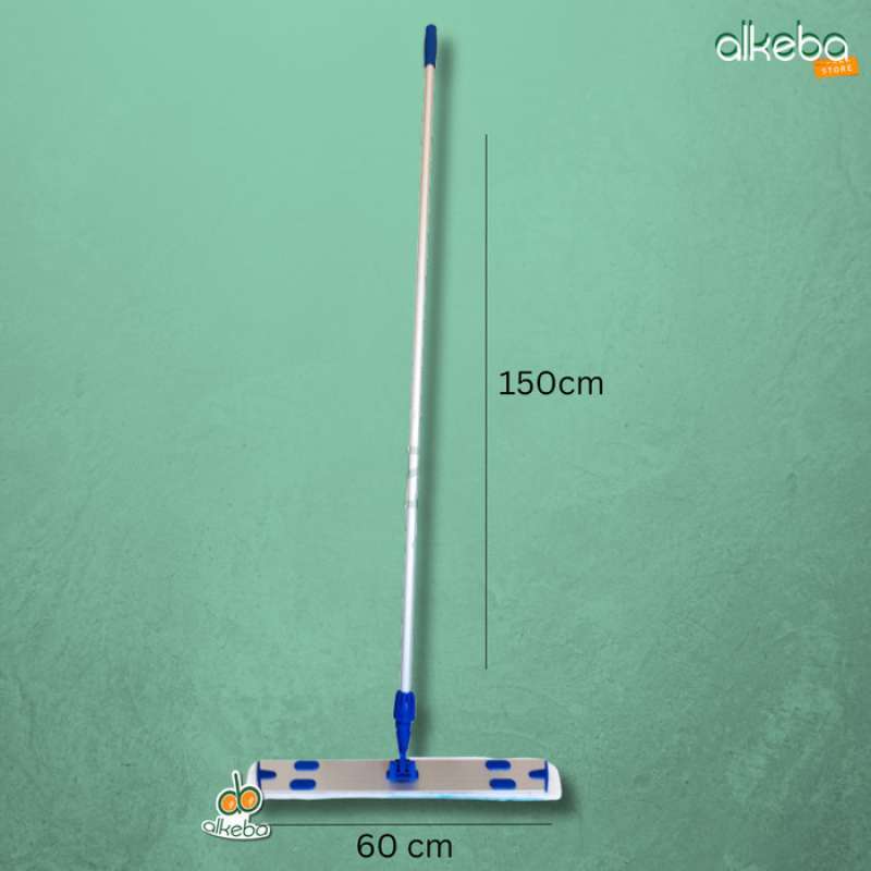 Promo Flat Mop Set 60 Cm Microfiber - Tangkai Aluminium + Frame + Kain ...