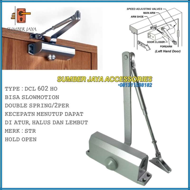 Promo Door Closer Dcl 602 Ho Penutup Pintu Otomatis Double Spring ...