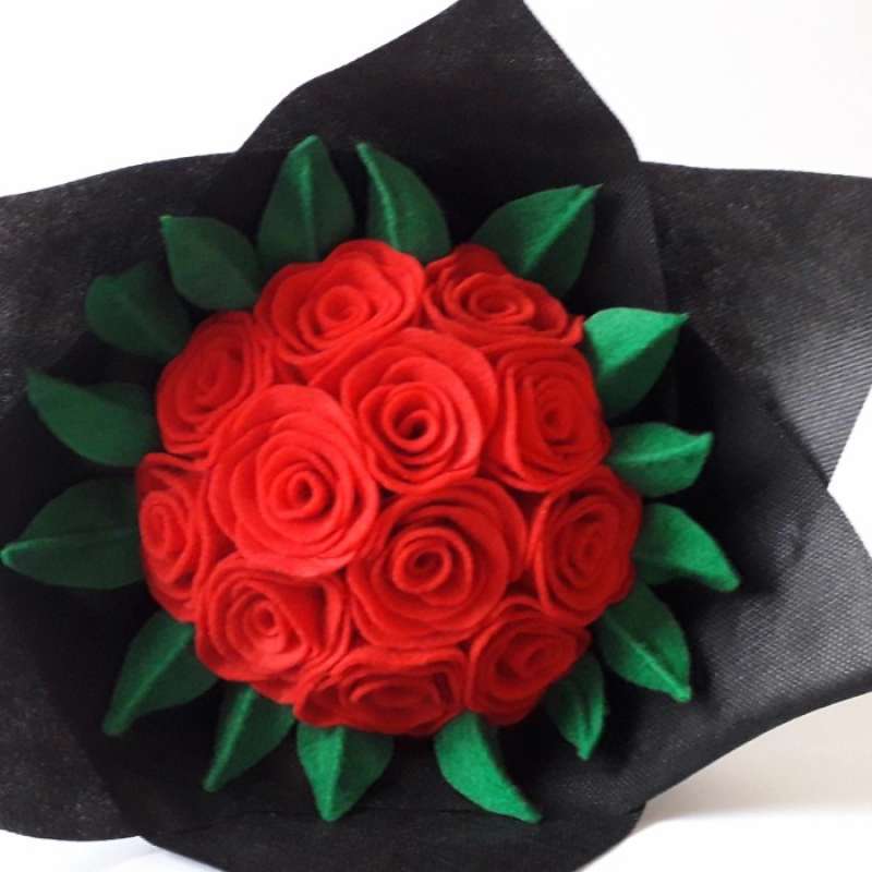 Jual Buket Bunga Mawar Bundar/buket Wisuda Ultah/flower Bouquet Kain ...