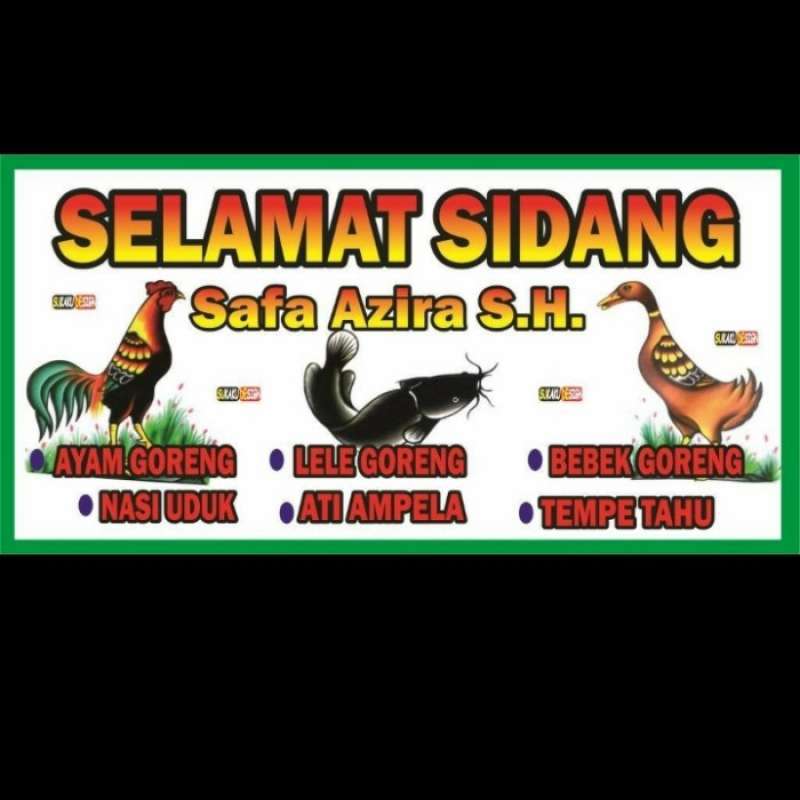 Jual Banner / Spanduk Ulang Tahun /sidang / Wisuda Design Pecel Lele Di ... Jual Banner / Spanduk Ulang Tahun /sidang / Wisuda Design Pecel Lele Di ...