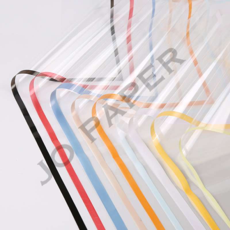 Jual [20 Lembar] Flower Wrapping Paper Opp Bening List Warna Kertas ...