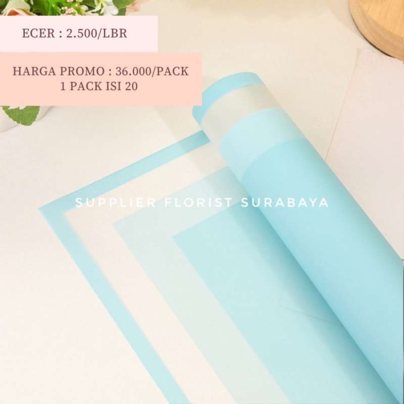 Jual [1 Pack 20 Lembar] Tb Kertas Bunga Cellophane Line List Trawang ...